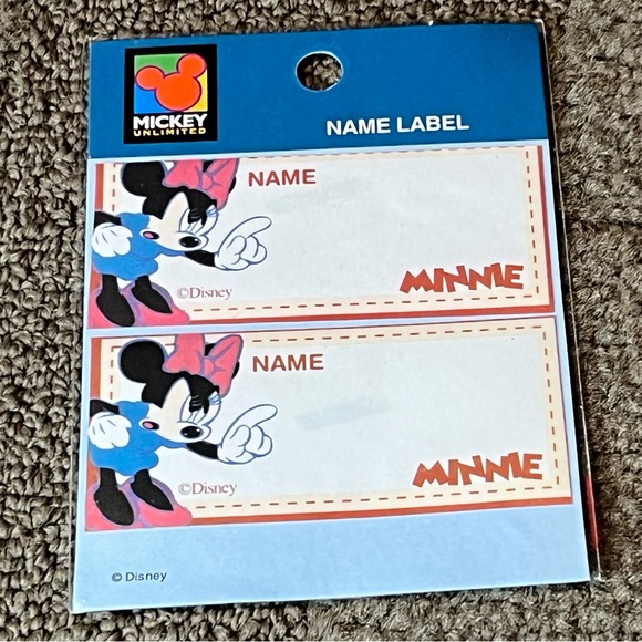 Mickey Unlimited | Office | Minnie Mouse Name Label Ironon Patch ...